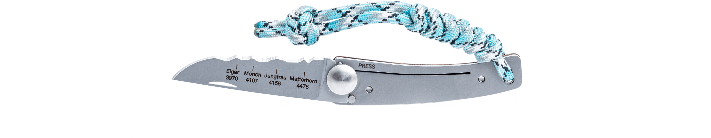 Best of Switzerland, Folding Knife KISS with Paracord - Panoramaknife ...