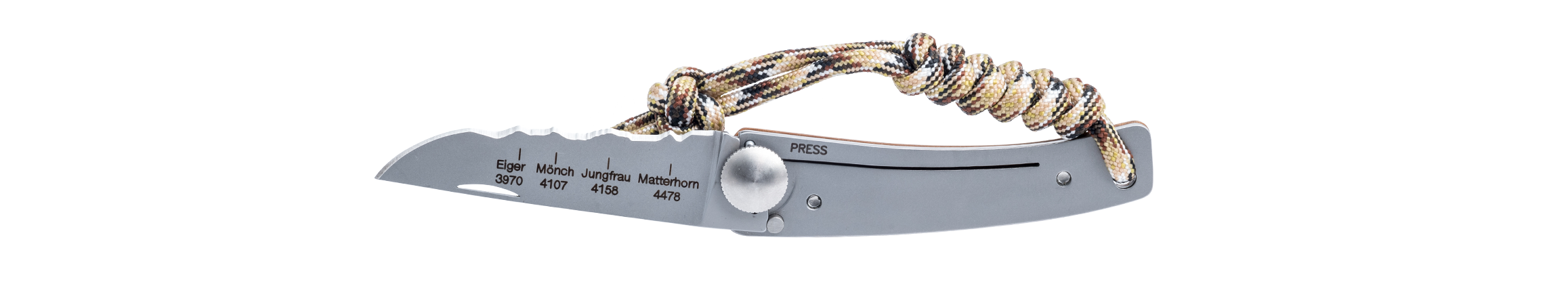 Best of Switzerland, Folding Knife KISS with Paracord - Panoramaknife ...