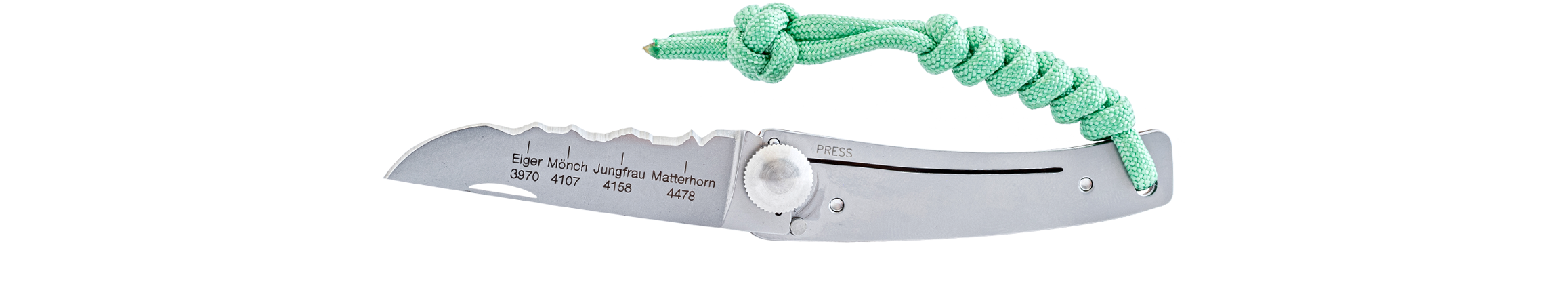 Best of Switzerland, Folding Knife KISS with Paracord - Panoramaknife ...