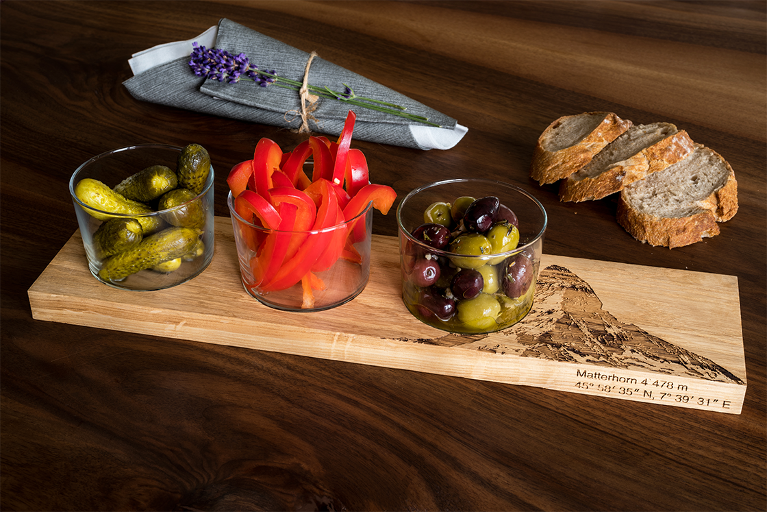 Matterhorn, Chalet aperitif set 3 pieces - Panoramaknife - Schweiz